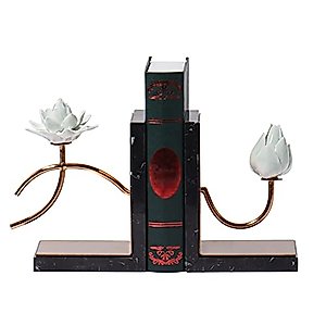Book Ends for Shelves Chinese Style Creative Bookend Bookshelf Marble Anti-Moving Bookends, Used for Decoration of Office and Living Room Office Book Stand