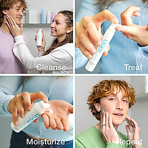 Kidskin 3-Step Acne Kit for Teens - Skincare Set Includes T-Blast Face Wash, Z-Blast Acne Serum, and Calming Face Moisturizer for Oily Skin- Complete Skin Care Set for Teen Girls, Boys & Kids