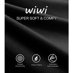 WiWi Pajamas for Women Soft Short Sleeve Sleepwear Cooling Pajama Set Shorts Pjs Loose Comfy Lounge Sets S-XXL, Black, X-Large