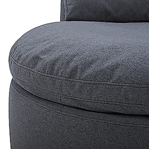 Amazon Brand – Stone & Beam Alende Deep Swivel Living Room Accent Chair, 46''W, Graphite Grey