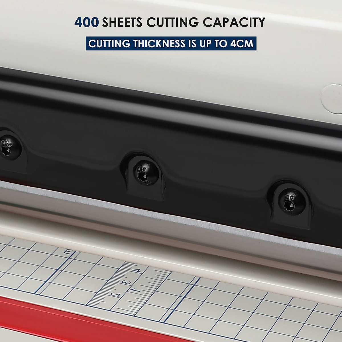 FAHKNS 17 Heavy Duty Guillotine Trimmer Paper Cutter,Cortadora de Papel 400 Sheets Paper Trimmer with Double Safety Protection Durable HSS Blade for Cutting Paper