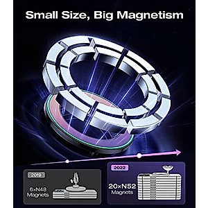 VICSEED Fit for MagSafe Car Mount [Colorful Gradient] Magnetic Phone Holder for Car Dashboard [Lasting & Never Fall] All Metal Sturdy Phone Mount for Car Dash Fit iPhone 14 13 12 Pro Max All Mobile