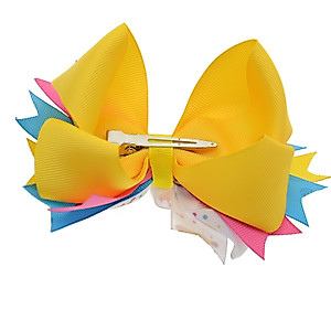 5 inch Stacked Hair Bows for Teen Adult Girls Boutique Hair Bow Clip for Pigtail