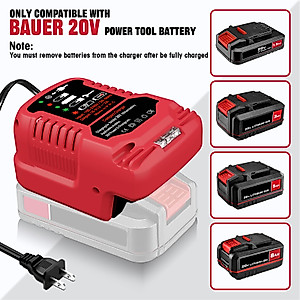 ASUNT 1701C-B 20V Battery Charger Replacement for Bauer 20V Hyper.max Lithium Ion Battery Compact Mini Charger(Battery Not Included)