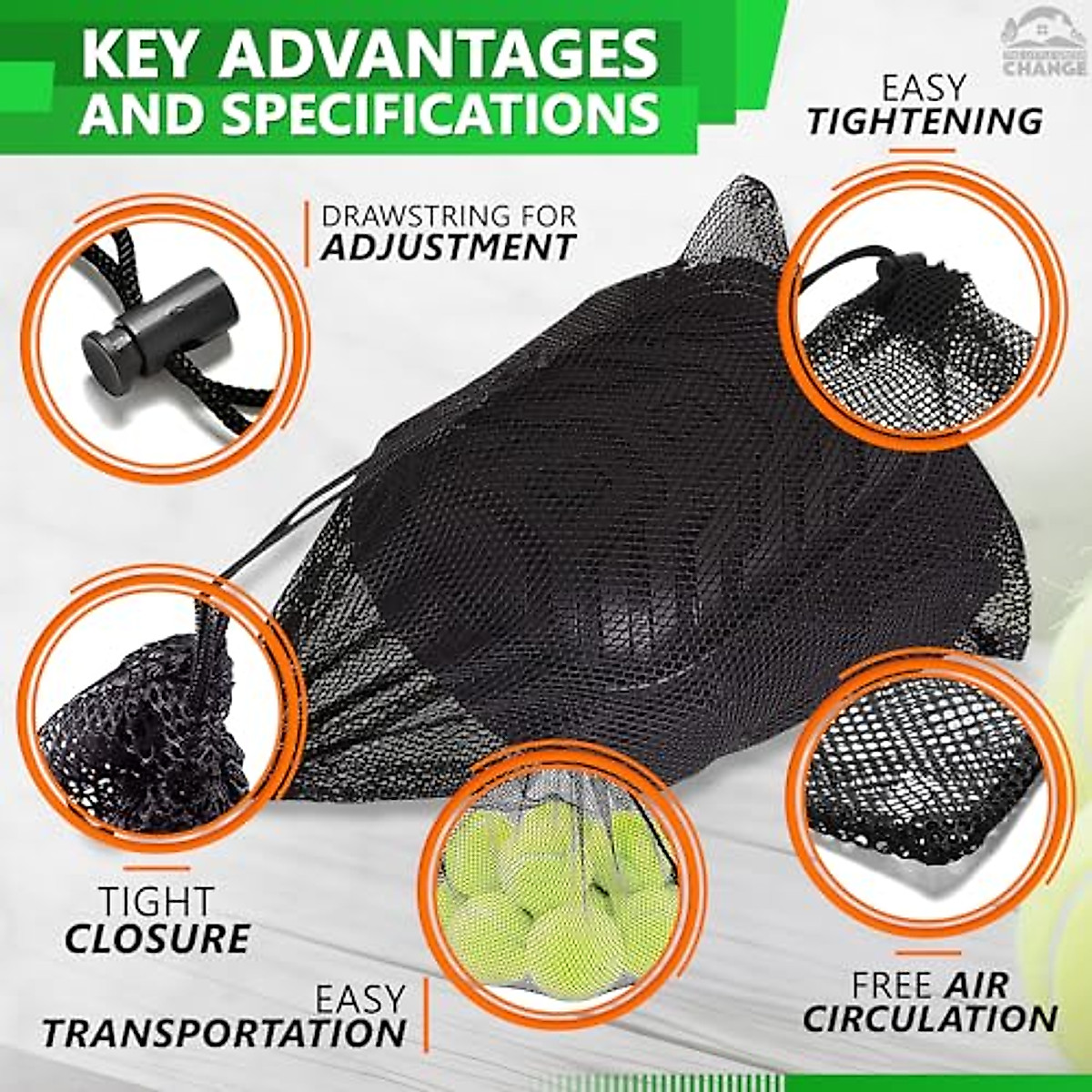 Mesh Bags Drawstring S/5/10 Pcs M/12 Pcs - Mesh Swim Bag Golf Ball Bag Mesh Drawstring Bags Small Mesh Bag Nylon Bag Net Bag Mesh Gym Bag - Tennis Ball Bag Beach Mesh Bag String Bag Mesh Ball Bag