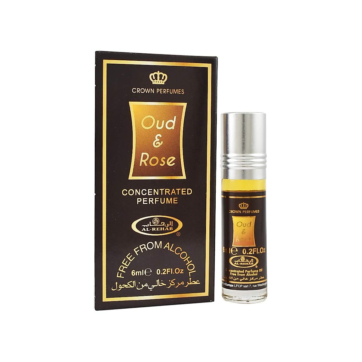 Oud & Rose 6 Ml Concentrated Perfume Oil / Attar by Al Rehab Perfumes 3 PACK
