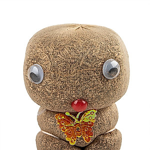 kekafu 2 Pack Growing Grass Head Doll Mini Bonsai Grass Head Plants Potted Craft DIY Educational Gifts for Children Office Garden Decoration Supplies, Random Styles