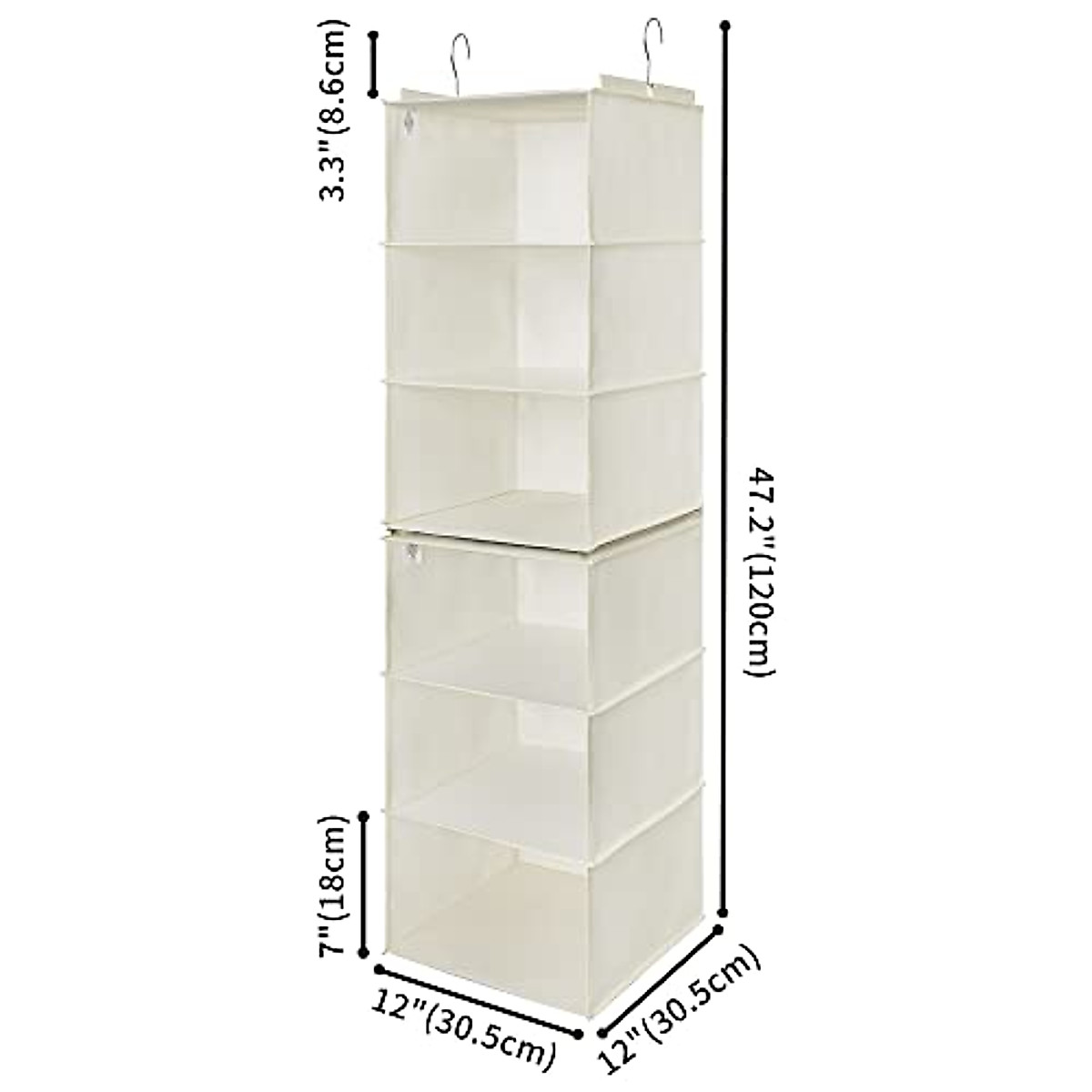 GRANNY SAYS Bundle of 1-Pack Closet Hanging Organizer & 3-Pack Clothing Storage Bins