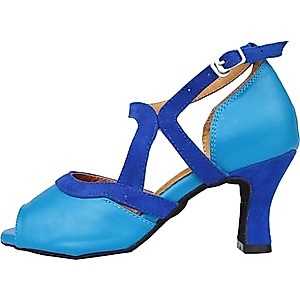 Womens Professional Latin Heels Salsa Ballroom Pumps Jazz Heeled Tango Chacha Peep Toe Bachata Practice Shoes 6CM Heeled SOFE Sole Custom Heel Green US 5.5