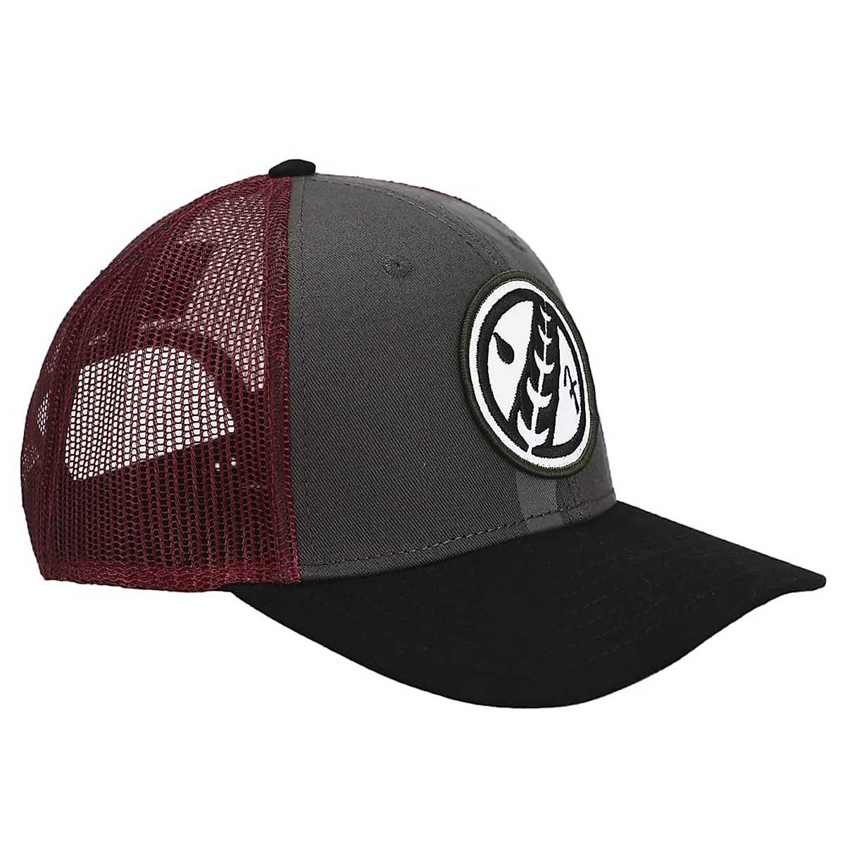 Star Wars TV Series Mandalorian Crest Embroidered Patch Trucker Hat Gray