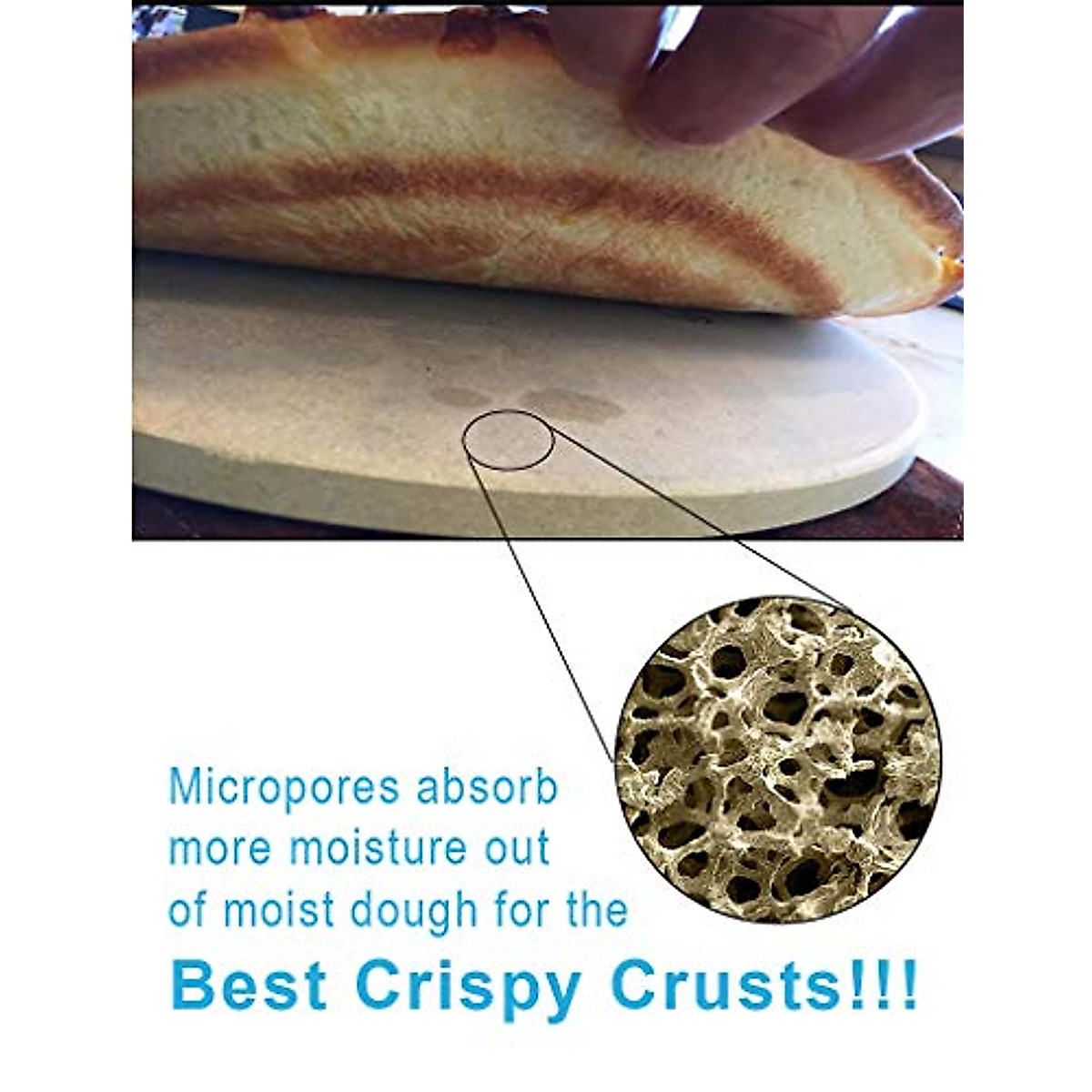 Dracarys 15" Round Pizza Stone Baking Stones for Grill and Oven,Big green Egg Accessories,Heavy Duty Ceramic Pizza Grilling Pan,Thermal Shock Resistance Perfect for Baking Crisp Crust Pizza