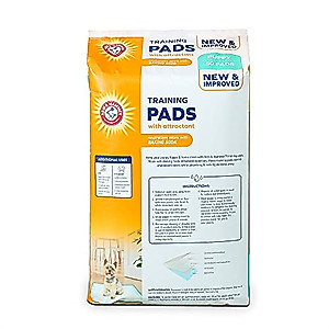 Arm & Hammer for Dogs Puppy Training Pads with Attractant | New & Improved Super Absorbent, Leak-Proof, Odor Control Quilted Puppy Pads with Baking Soda| 50 Count Wee Wee Pads