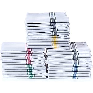 Simpli-Magic 79272 Herringbone Dish Towels, Kitchen Towels, Pack of 18, Multi, 15"x26"