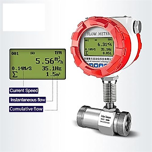 DN25 40 Water Flow Meter Turbine Flow Meter 1 inch Liqiud Oil Fuel Flowmeter LCD Display RS485 4-20mA(DN40)