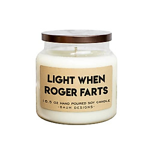 Personalized Light When Name Farts Soy Candle