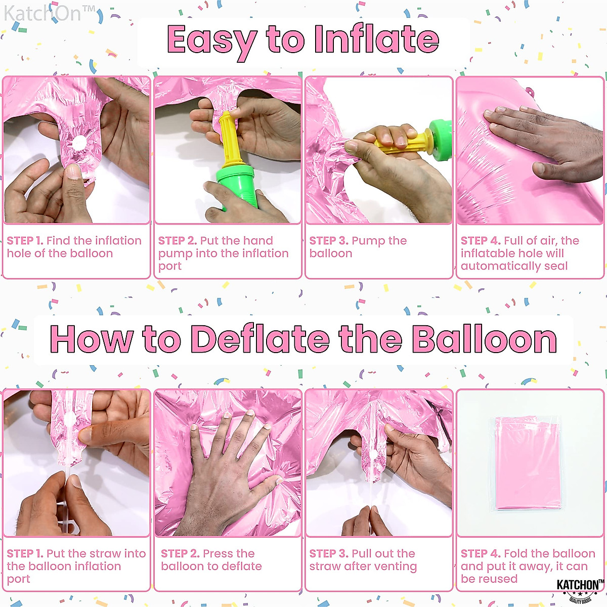 KatchOn, Pink One Balloon for first Birthday - Giant, 40 Inch | Pink Number 1 Balloons for 1st Birthday | Light Pink 1 Balloon Numbers, 1st Birthday Decorations Girl | One In A Melon Party Decorations