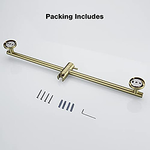 TRUSTMI Slide Bar 26 Inch with Adjustable Handheld Shower Head Holder Brass, Wall Mounted, Brushed Gold