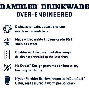 YETI Rambler, Stainless Steel Vacuum Insulated Tumbler with Magslider Lid, Rescue Red, 30oz (887ml)