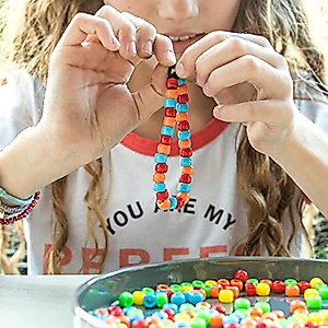 MAHITOI 1000-PC Opaque Blue Pony Beads Bag, Great Craft Projects for All Ages, Craft Projects of Bead Jewelry, Ornaments, Key Chains, Hair Beading, Round with Center Hole, 9mm Diameter, DIY Face Mask