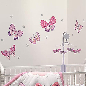 Bedtime Originals Wall Decals, Butterfly Kisses, Multicolor