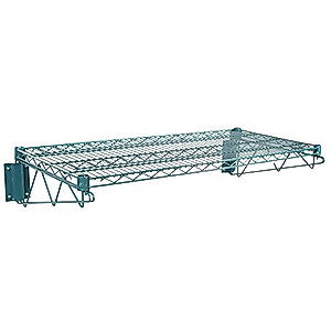Commercial Epoxy Green Wire Shelving Wall Shelf 14 x 48 - NSF