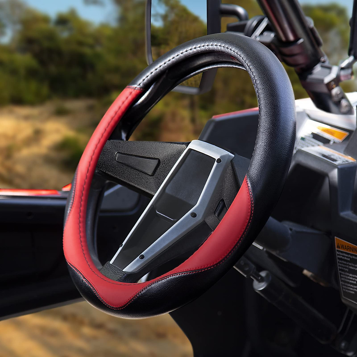 SHEJISI Golf Cart Steering Wheel Cover,13.5" to 14 inch UTV Steering Wheel Cover,Universal Fit for Club Car DS Precedent and Yamaha,13.5" Boat Steering Wheel Cover Non-Slip Comfortable (Fashion)