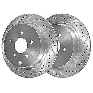 JJ for Rear Drilled Slotted Brake Rotor Pair PR41350DSZPR