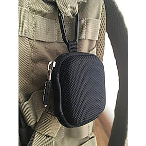 CASEBUDi Tough Travel Case for Apple AirPods | Key Ring and Carabineer | Use as Keychain | Sturdy, Stylish, Ballistic Nylon, Impact Protection for Travel or Storage (Cool Grey)