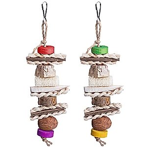 lamphle Parrot Bite Toy Exquisite Decompression Stable Pet Bird Parrot Bite Toy Compatible with Macaw Multicolor