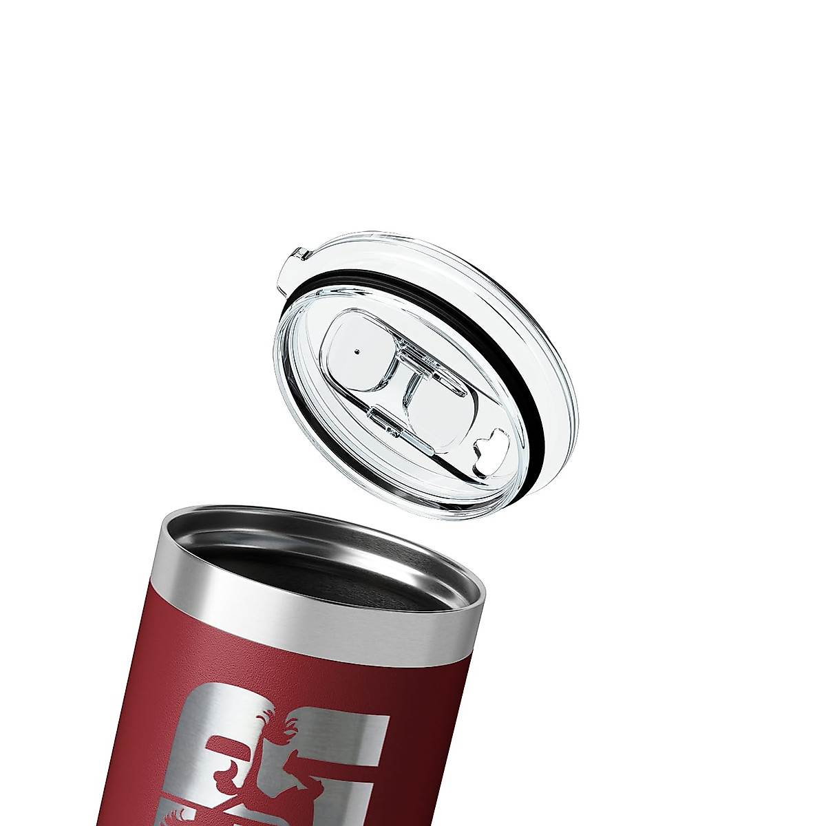 Cuptify Cheer Tumbler with Lid Laser Engraved on Maroon 22 oz Skinny Cup for Cheerleader Vacuum Insulated Birthday Gift for Cheerleading, Cheer Squad, Women