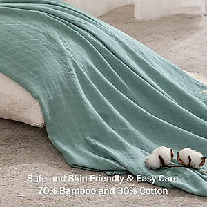 HBselect 5-Pack Cotton Baby Muslin Swaddle Blankets