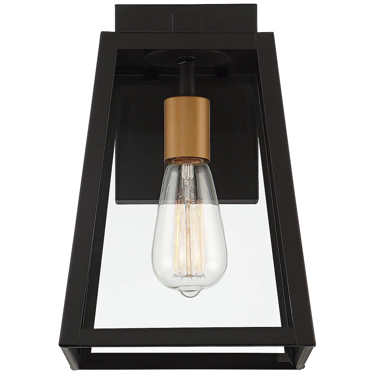 John Timberland Arrington Rustic Industrial Farmhouse Outdoor Wall Light Fixture Mystic Black 13" Clear Glass for Exterior Barn Deck House Porch Yard Patio Outside Garage Front Door Garden Home