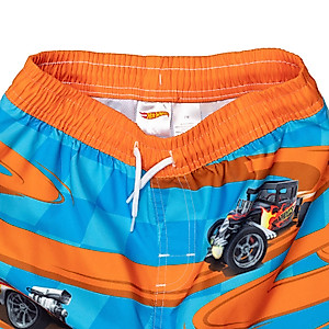 Hot Wheels Toddler Boys Raglan Pullover Swim Rash Guard Swim Trunks Blue 3T