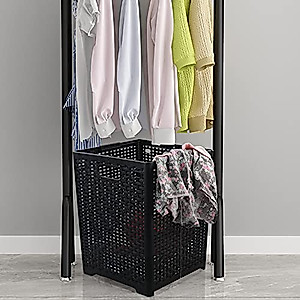 Neadas 42L Plastic Foldable Laundry Basket for Wet Towels and Clothes, Collapsible Storage Basket, 2-Pack