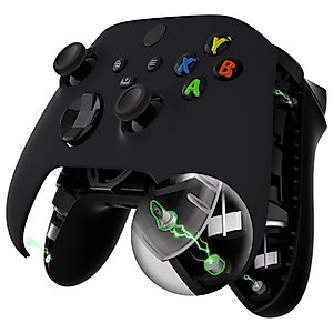 eXtremeRate FaceMag Magnetic Front Shell for Xbox Series X & S Controller, Black Replacement Parts Accessores Soft Touch Grip Cover Faceplate for Xbox Core Wireless Controller [Controller Excluded]
