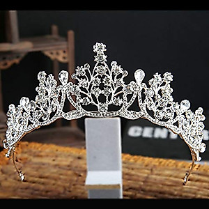 Bridal Tiara Wedding Tiara Crystal Rhinestones Bridal Tiara Crown Headband for Girl Women Decoration on Birthday Wedding Party Prom