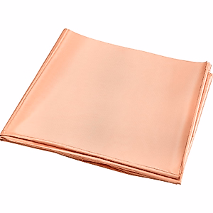 VitalCozy Copper Fabric Cloth Copper Protection Fabric for Grounding Mobile Phone and Other Significantly(1 Sheet,39"x43")