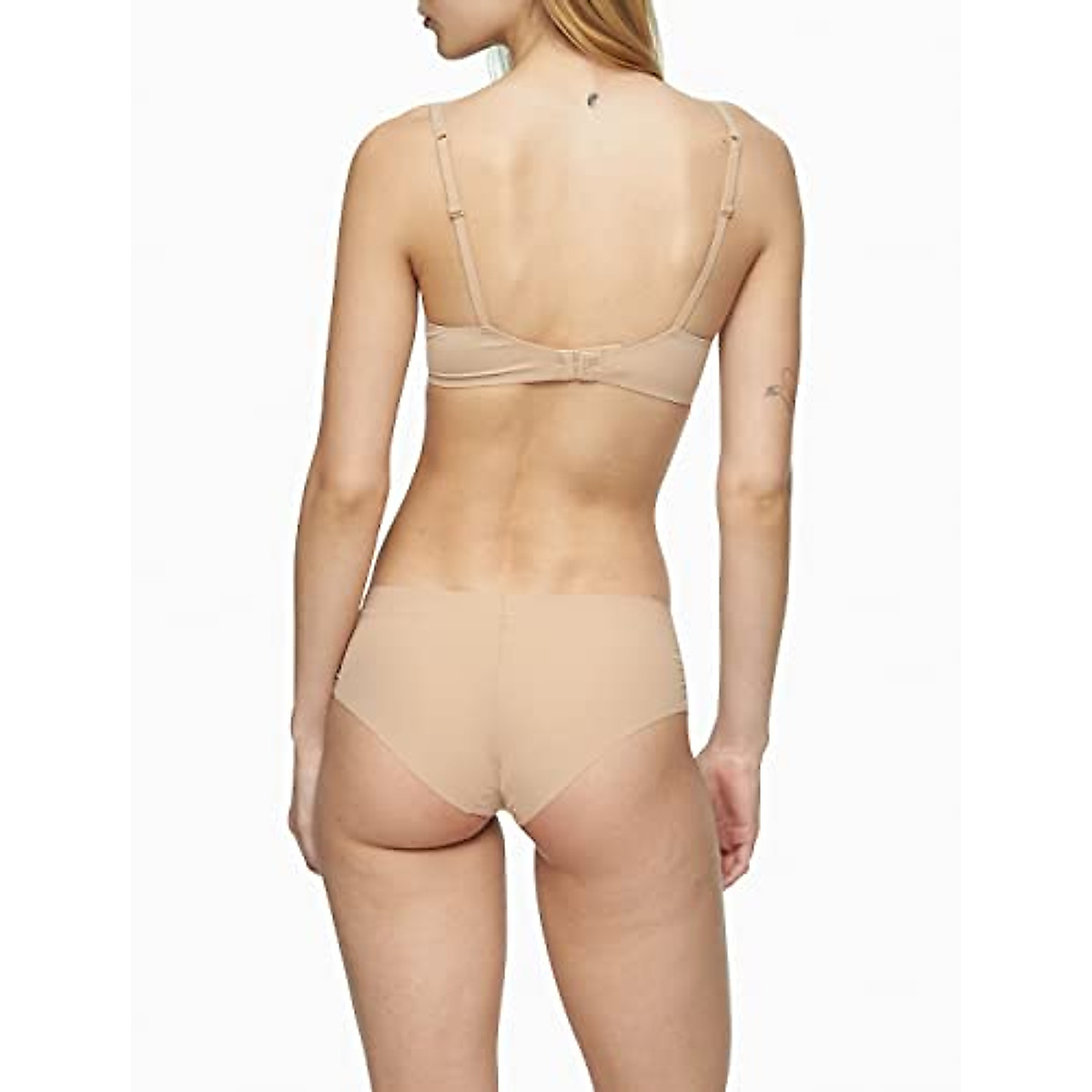 Calvin Klein Women's Invisibles Seamless Hipster Panties, 3 Pack, Light Caramel/Light Caramel/Light Caramel, Small