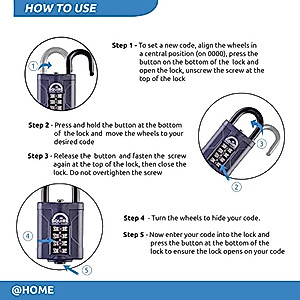 Squire Heavy Duty Padlock (CP40) - Toughest Steel Shackle - 4 Wheel Combination Padlock - Alloy Steel for Corrosion Resistance - Weatherproof Lock for Home, School & Garage (Blue, 40 mm)