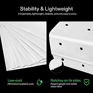 VIVOSUN 50-Pack 3 Gallon Grow Bags for Plants, Black-and-White Thick Plastic Bags for Potting Seedlings, and Rooting