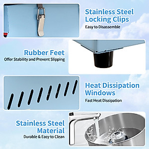 KODOM Cotton Candy Machine 1050W, Electric Commercial Cotton Candy Maker w/Stainless Steel Bowl, Candy Floss Machine Gift for Kids Birthday Family Party Halloween Christmas Festivals Blue