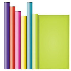 Jillson Roberts 6 Roll-Count All-Occasion Solid Color Gift Wrap Available in 10 Different Assortments, Perfectly Primary