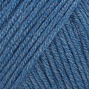 Estako Happy Cotton XL, (2 Skeins Pack) 50% Cotton 50% Acrylic Yarn, Soft, Medium weight (4) for Crochet and Knitting (2 x 1.76 Oz) / (2 x 114 Yrds) (4230 - Denim Blue)
