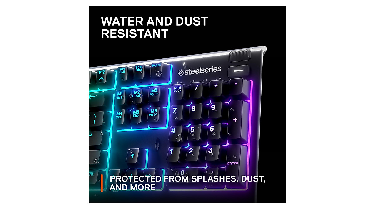 SteelSeries Apex 3 RGB Gaming Keyboard – Quiet & Durable