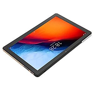 Zyyini 10 Inch Tablet, Tablet PC 100-240V Gold 12GB RAM 128GB ROM for Reading for Android 11.0 (US Plug)