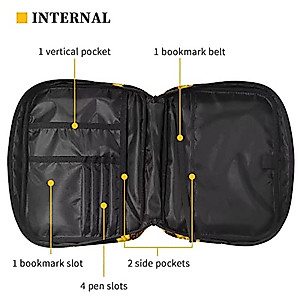 GIFTPUZZ Purple Butterfly Bible Covers for Women Men Handle Bible Case Bag Bible Cover Carrier Carrying Organizer Bag Bible Accessory