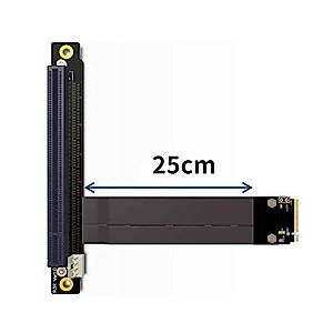 ADT-Link M.2 NGFF NVMe Key M Extender Cable to PCIE x16 Graphics Card Riser Adapter 16x PCI-e PCI-Express for M2 2230 2242 2260 2280 (25cm)