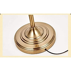 Floor Lamp European Style Floor Lamp Living Room Bedrooms Rustic 12W Led Standing Lamp Minimalist Imitation Copper Reading Floor Light Standard Lamp - Tricolor Light Bulb Reading Light Lampara de Pie