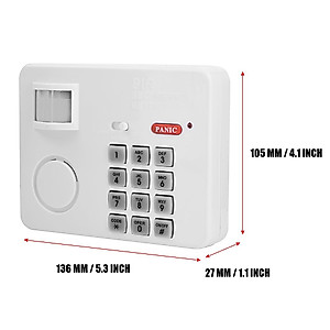 Motion Sensor Alarm,ASHATA Password Home Security Emergency Keypad Alarm Siren Alarm PIR Motion Sensor Detectors Door Window Home Security System