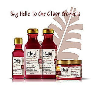 Maui Moisture Strength AntiBreakage Hair Mask, 12 fl oz (354 mL), Agave + Hibiscus + Pineapple for Damaged Hair, Vegan, Sulfate and Paraben Free, Nourishing, Hydrates, Leave In